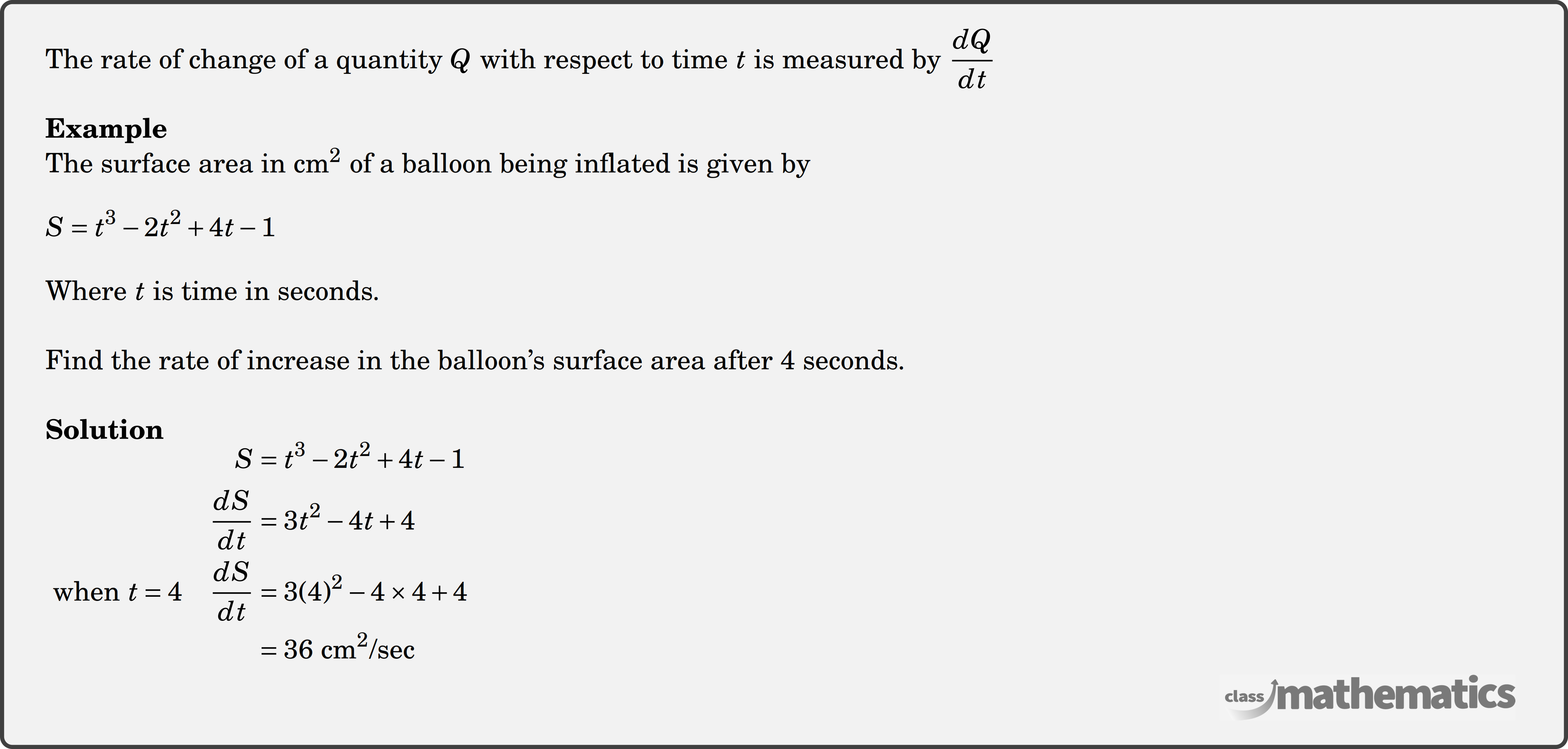 Rates and Differentiation - Maths Advanced - Year 12 - NSW