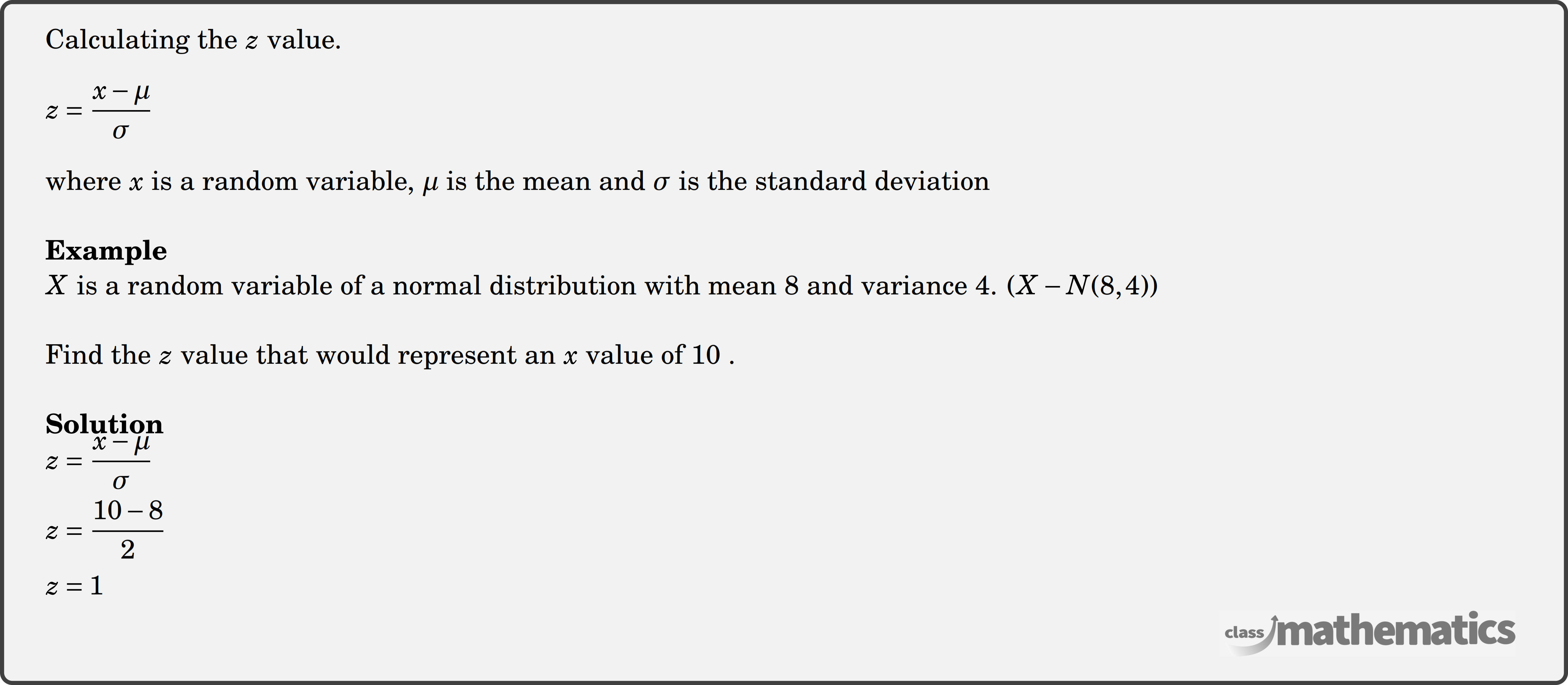The Standard Normal Distribution Maths Advanced Year 12 NSW