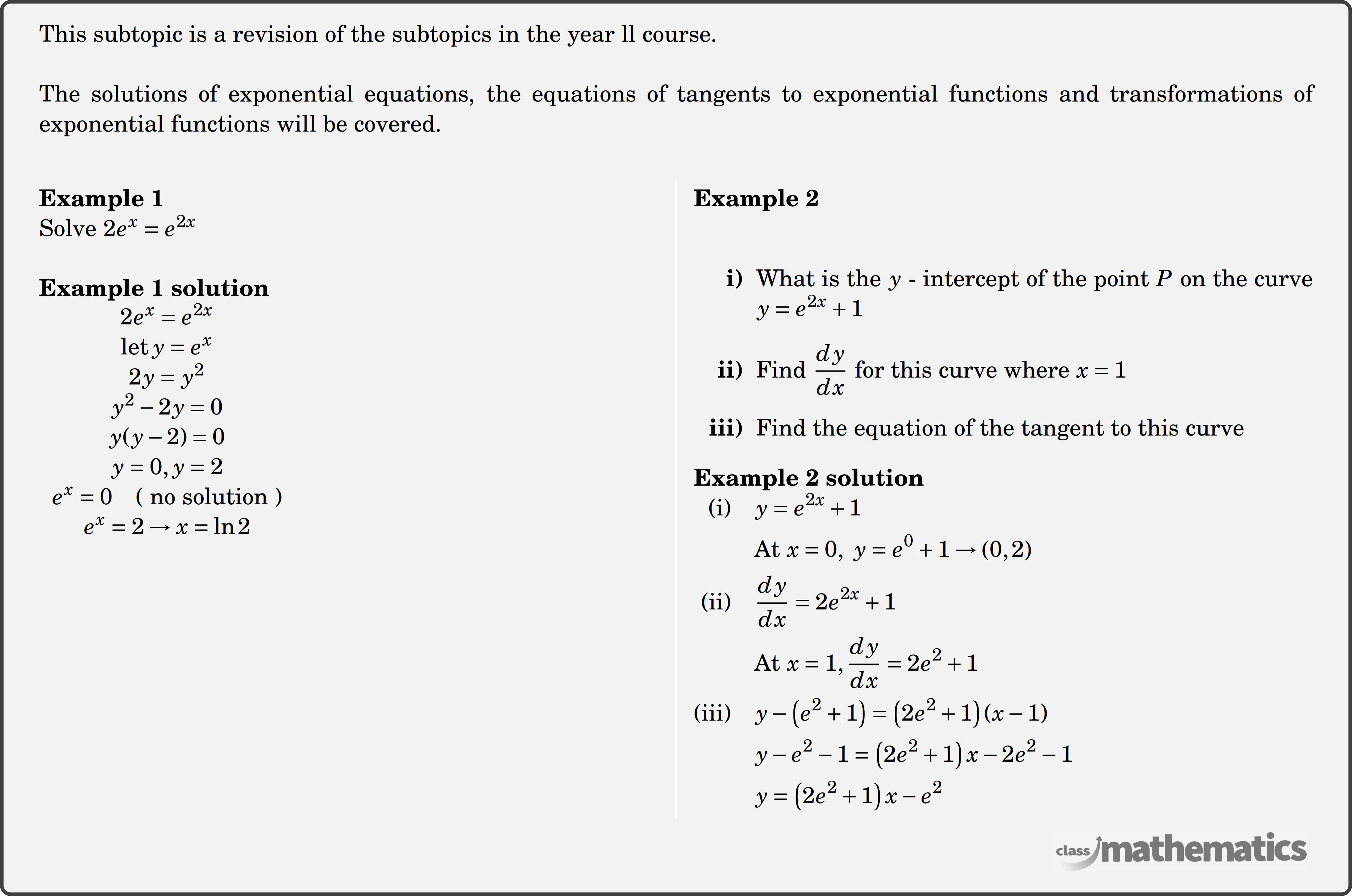Exponential Functions - Maths Advanced - Year 12 - NSW